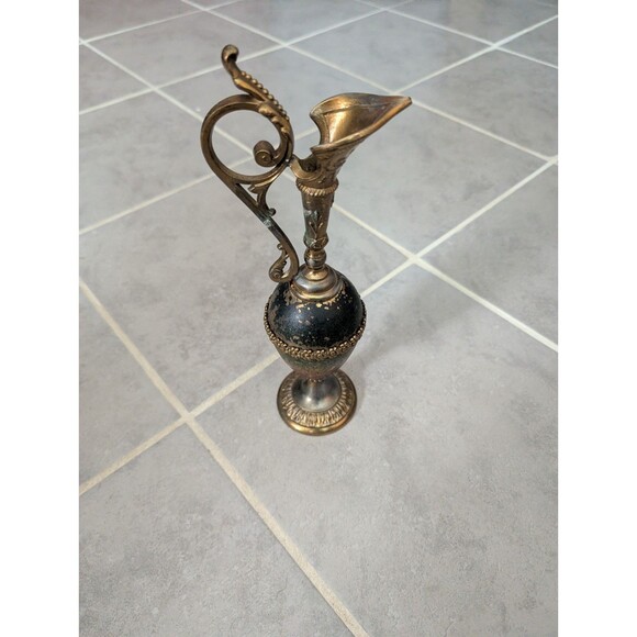 Accents | Vintage Ornate Brass Decorative Ewer Pitcher Vase Victorian ...